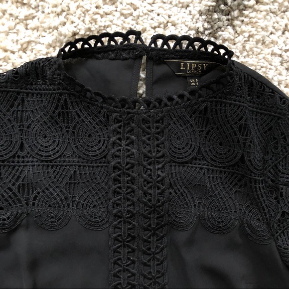 Lipsy | Tops | Lipsy Black Lace Top | Poshmark